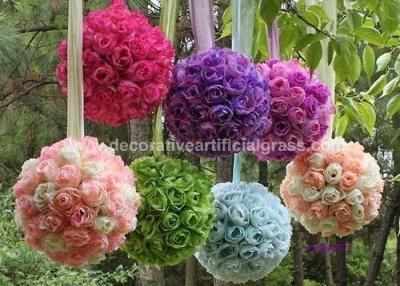 China 15cm 20cm 30cm Artificial Flower Ball Wedding Flower Arrangement for sale