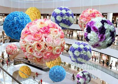 China 8 Inch Hanging Artificial Flower Ball Centerpieces Decoration for sale