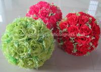 China Xmas Centerpieces Decorations Silk Artificial Flower Ball 30cm 40cm 60cm for sale