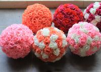 China Xmas Centerpieces Decorations Silk Artificial Flower Ball 30cm 40cm 60cm for sale