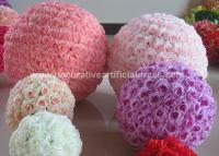 China Plastic Frame Inside Artificial Flower Hanging Balls OEM ODM for sale