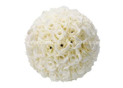 China Silk Plastic Artificial Kissing Ball Flowers Hanging Floral Balls 19'' 20'' 21'' for sale