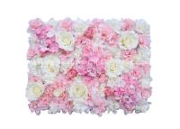 China OEM ODM Silk Rose Artificial Flower Wall Panels 50*50cm 40*60cm for sale