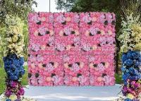 China 40x60cm Silk Artificial Flower Wall Panels For Wedding Venue for sale