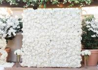 China Hydrangea Cherry Blosson Artificial Flower Wall Fake Flower Wall Panels for sale