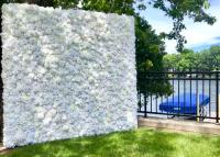 China Roll Up Plastic PE Silk 3D Artificial Flower Wall Support OEM ODM for sale