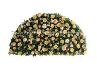China Semi-Sphere Silk Floral Backdrop Artificial Flower Wall 60*120cm for sale