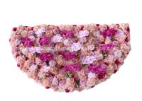 China Semi-Sphere Silk Floral Backdrop Artificial Flower Wall 60*120cm for sale