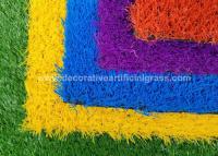 China 10mm 15mm 20mm Playground Colored Artificial Turf 10550/SQM for sale