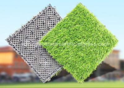China 30*30cm Interlocking Artificial Grass Floor Tiles With PP Base for sale