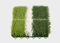 China Polypropylene Yarn Interlocking Fake Synthetic Grass Decor 30*30cm 50*50cm for sale