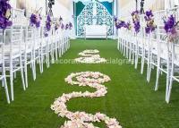 China 7000D PP Yarn Green Decorative Artificial Grass Mat For Wedding for sale