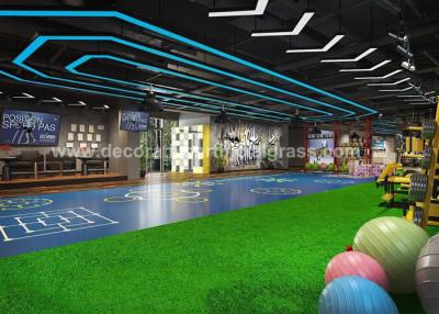 China Indoor Fitness Center Grass Turf 63500D 69300D Synthetic Artificial Grass Mat for sale