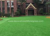 China UV Resistant Artificial Deluxe Synthetic Decorative Grass Lawn With Thick Backing for sale