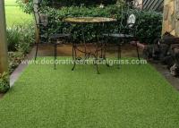 China PP Rubber Base Decorative Synthetic Squared Artificial Grass Interlocking Tiles for sale
