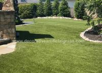 China UV Resistant Artificial Deluxe Synthetic Decorative Grass Lawn With Thick Backing for sale