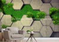 China Fake Synthetic Wall Hanging Decorative Artificial Grass Good Water Permeability for sale