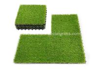 China 30*30cm 50*50cm Decorative Artificial Grass Deck Tile For Patio Garden for sale
