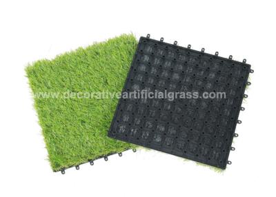 China Interlocking Artificial Grass Turf Synthetic Grass Tiles 30*30cm 40*40cm 50*50cm for sale