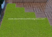 China Interlocking Artificial Grass Turf Synthetic Grass Tiles 30*30cm 40*40cm 50*50cm for sale