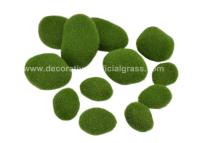 China 20pcs Fake Moss Rocks Faux Moss Stones For Garden Micro Landscape for sale