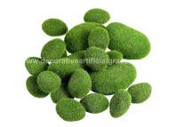 China 20pcs Fake Moss Rocks Faux Moss Stones For Garden Micro Landscape for sale