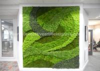China OEM ODM Velvet Flocking Plastic Artificial Moss Mat Wall Decor 40*60cm 50*50cm for sale
