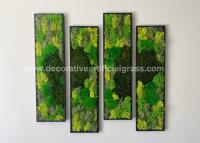 China OEM ODM Velvet Flocking Plastic Artificial Moss Mat Wall Decor 40*60cm 50*50cm for sale