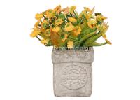 China Plastic PE Realistic Artificial Potted Floor Plants Sunflowers For Table Centerpieces for sale