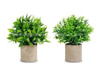 China Plastic PE Fake Potted Floor Plants Artificial Eucalyptus Grass 50*50cm for sale