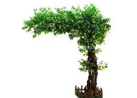 China Realistic 4m Fiberglass PE Fake Artificial Banyan Tree For Mall Park Decor for sale