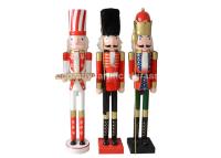 China 90cm Christmas Decoration Ornaments Wooden Nutcracker Puppet for sale