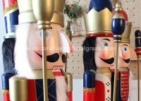 China 90cm Christmas Decoration Ornaments Wooden Nutcracker Puppet for sale