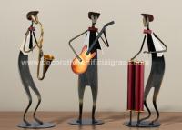 China Decorative Metal Ornaments Iron Metal Musician Sculptures 9*11*28cm for sale