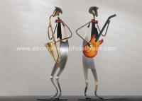 China Decorative Metal Ornaments Iron Metal Musician Sculptures 9*11*28cm for sale