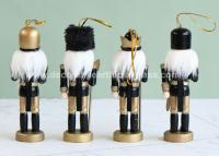 China 300g Custom Christmas Ornaments Wooden Soldier Nutcracker 4*13cm for sale