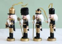 China 300g Custom Christmas Ornaments Wooden Soldier Nutcracker 4*13cm for sale