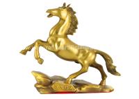 China Hand Grinding Decorative Ornaments Copper Horse Statue 13*11*20cm for sale
