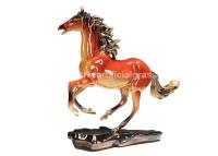 China Hand Grinding Decorative Ornaments Copper Horse Statue 13*11*20cm for sale