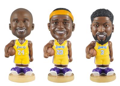 China 7*18cm Home Decorative Ornaments Resin NBA Action Figure Non-Toxic for sale