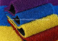 China SGS Rainbow Artificial Grass Lawn Colorful 2m * 25m 35mm for sale