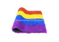 China SGS Rainbow Artificial Grass Lawn Colorful 2m * 25m 35mm for sale