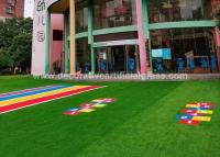 China 14000D Colored Artificia Synthetic Grass Lawn 30mm For Kindergarten Rainbow for sale