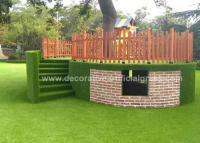 China PE Realistic Green Decorative Fake Grass Lawn 40mm For Landscaping 45m / Roll for sale