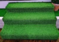 China 25mm Decorative Synthetic Fake Grass Carpet / Green Artificial Stair Grass 60*120cm for sale