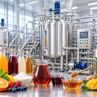 China 1500L Syrup Preparation System with Jacketed Mixing Tank and Variable Speed Agitator for sale