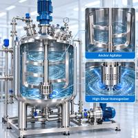 China 500L Cosmetic Mixing System with SS316L Tank and High Shear Homogenizer for sale