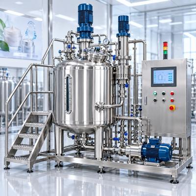 China 500L Cosmetic Mixing System with SS316L Tank and High Shear Homogenizer for sale
