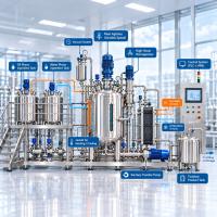 China 1000L Vacuum Emulsifying Mixing System with Homogenizer and Heating Cooling Jacket for sale
