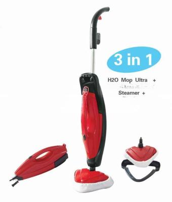 China 1500W Steam Mop 0.7L Boiler 3-in-1 Handheld Steam Cleaner with 11 Accessories for sale